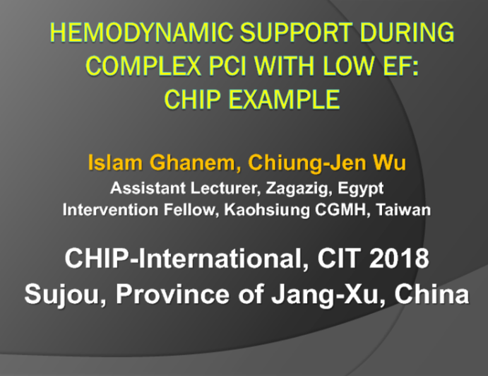 Hemodynamic Support During Complex PCI With Low EF: CHIP Example | tctmd.com